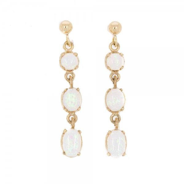 Synthetic Opal Drop Earrings - Earrings from Cavendish Jewellers Ltd UK